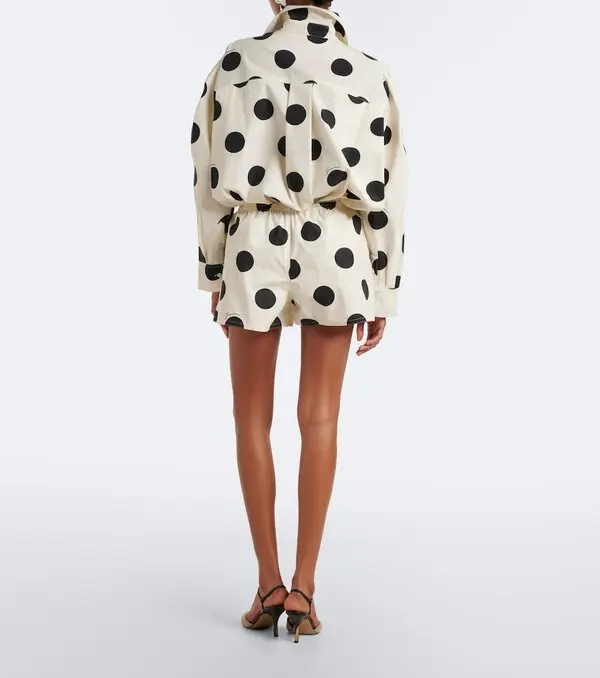 Jacquemus Amelo Polka-dot Cotton Shorts