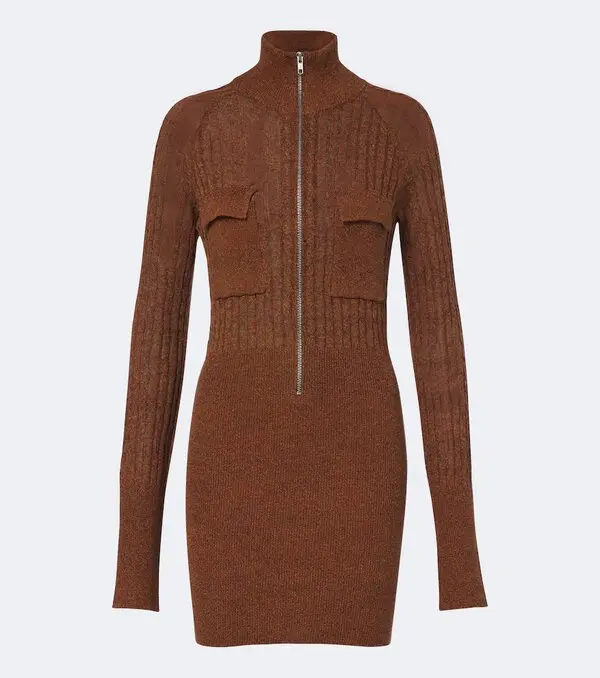 AYA MUSE Eora Knitted Cotton And Silk Minidress