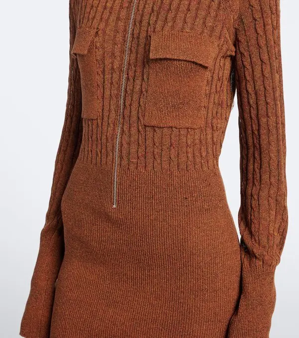 AYA MUSE Eora Knitted Cotton And Silk Minidress