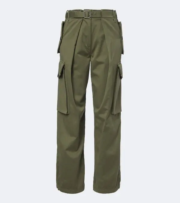 Loewe Cotton Cargo Pants - Green