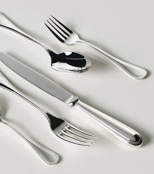 Christofle Perles -plated 5-piece Cutlery Set