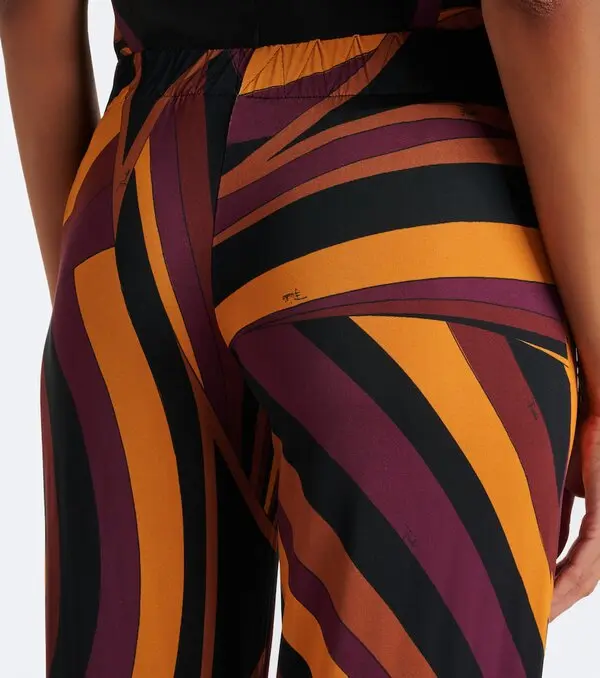 Emilio Pucci Iride Satin Jersey Wide-leg Pants - Multicoloured