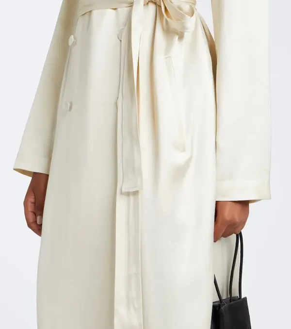 Loulou De Saison Erika Double-breasted Satin Coat