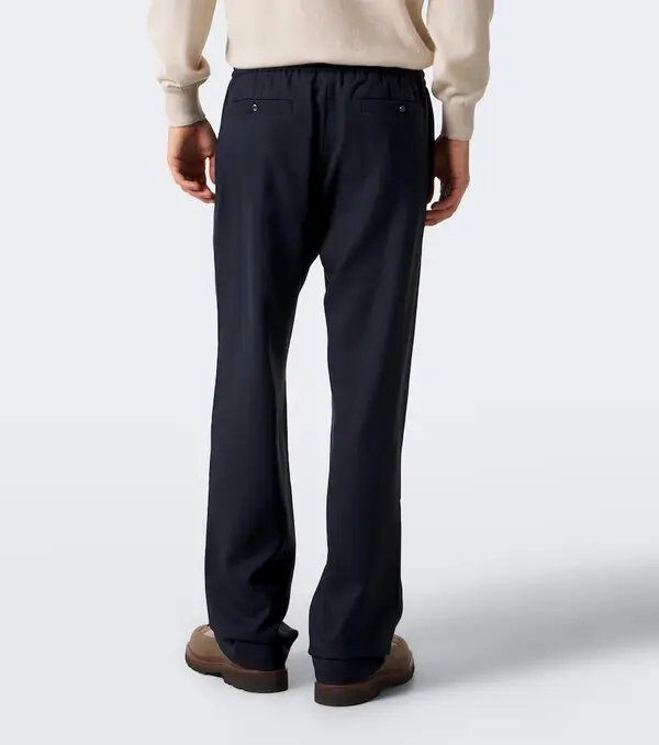 GOD'S TRUE CASHMERE Navy Soul Cashmere Wide-leg Pants