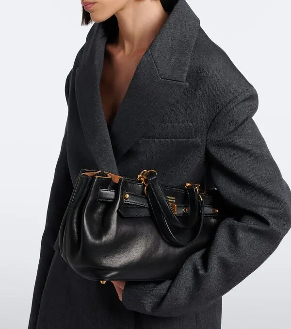 Balenciaga Fan Small Leather Top-handle Bag