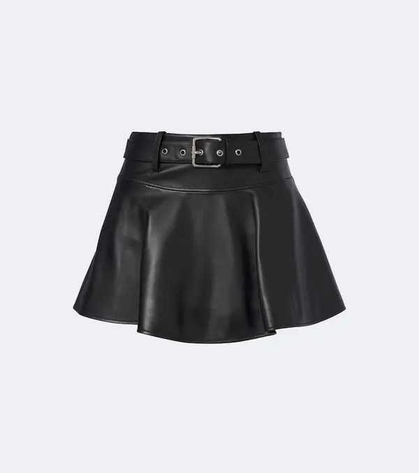 Loewe Belted Leather Miniskirt