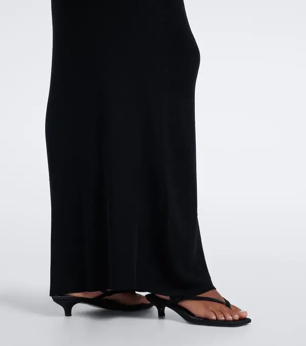 AYA MUSE Oana Lace-trimmed Cotton-blend Maxi Dress