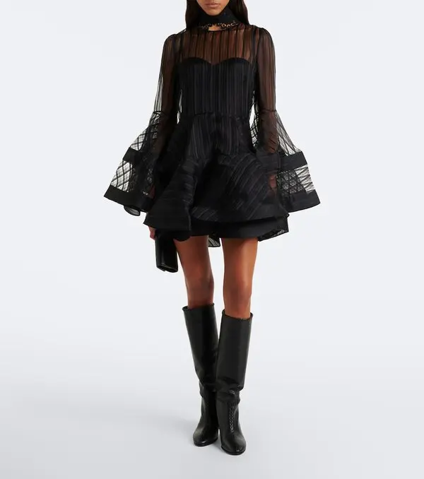 Zimmermann Valiant Lantern Silk Organza Minidress