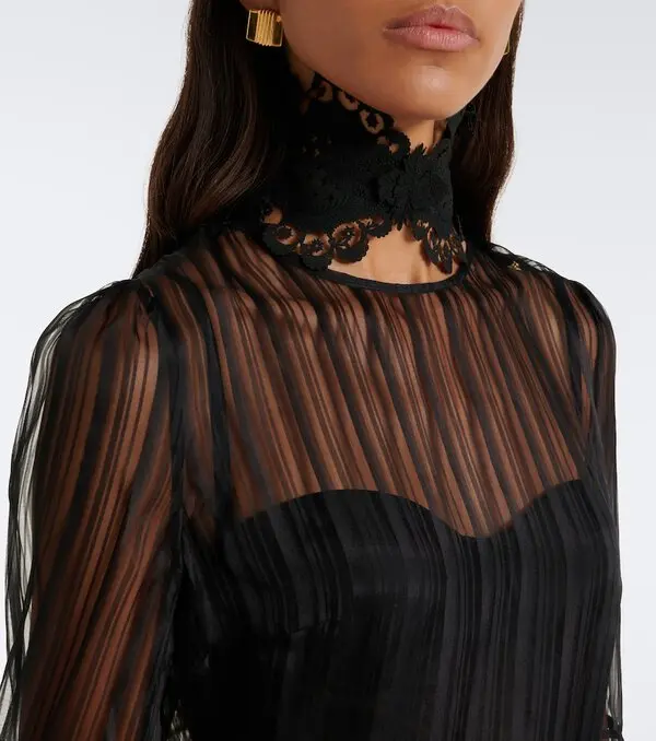 Zimmermann Valiant Lantern Silk Organza Minidress