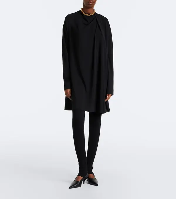 TOTEME Draped Scarf-detail Jersey Minidress