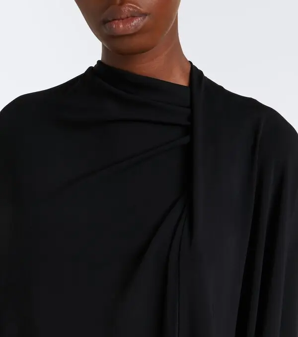 TOTEME Draped Scarf-detail Jersey Minidress