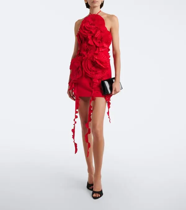 Blumarine Floral-appliqué Minidress