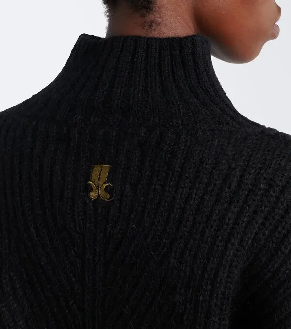 La DoubleJ Feather-trimmed Alpaca And Wool-blend Sweater