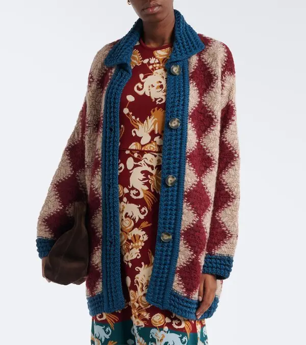 La DoubleJ Crochet Wool And Alpaca-blend Cardigan