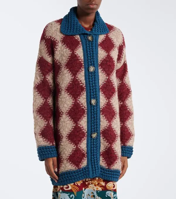 La DoubleJ Crochet Wool And Alpaca-blend Cardigan