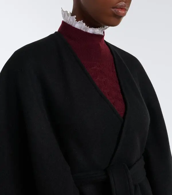 Burberry Check Fringed Wool Cape
