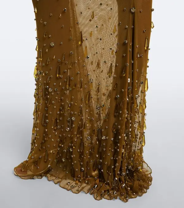 Retrofete Zanie Crystal-embellished Gown