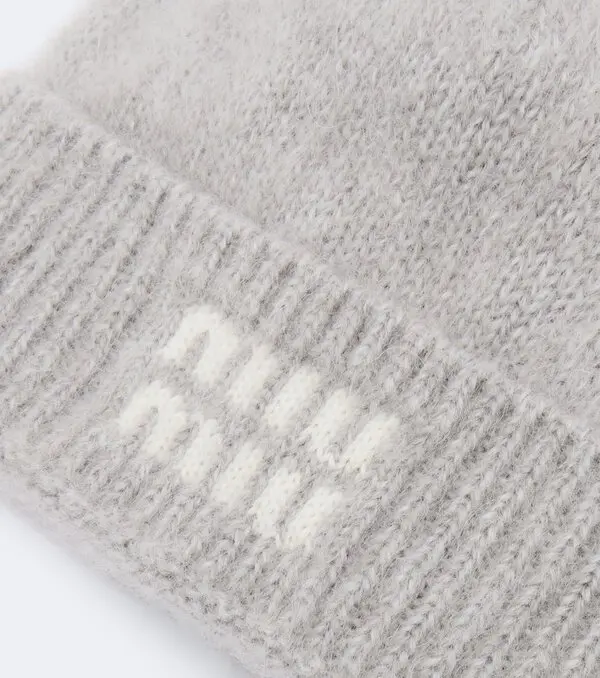 Miu Miu Logo Mohair-blend Beanie
