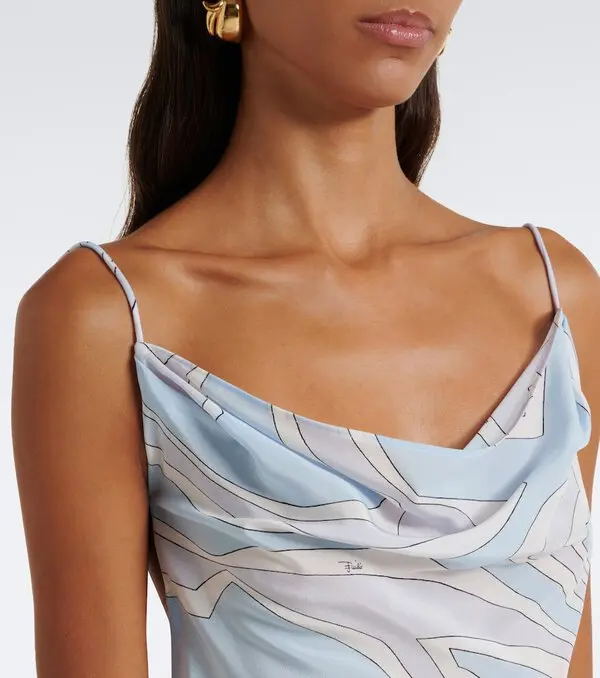 Emilio Pucci Labirinto Silk Crêpe De Chine Minidress