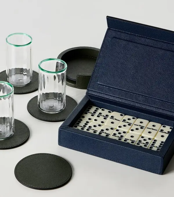 GIOBAGNARA Parma Leather Domino Set