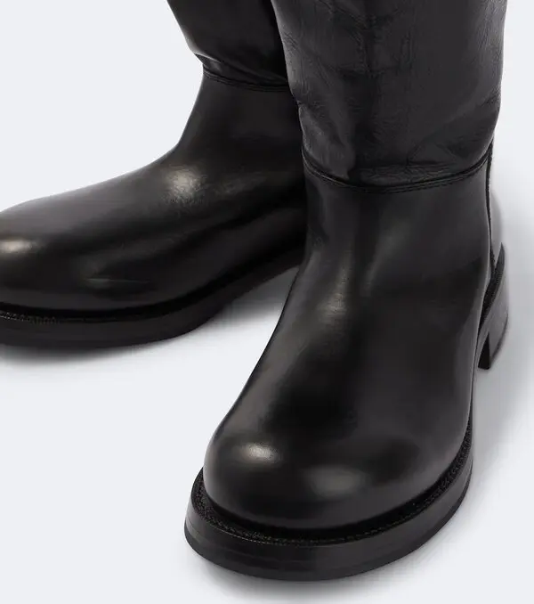 Balenciaga Motor Leather Knee-high Boots