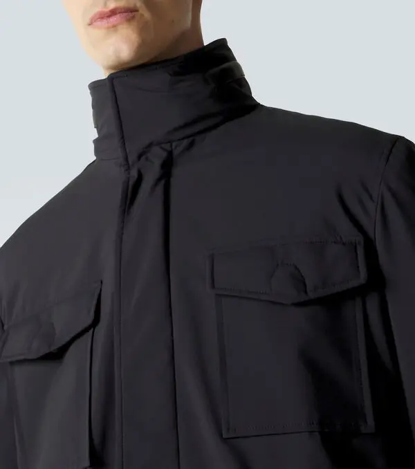 Brioni Leather-trimmed Field Jacket