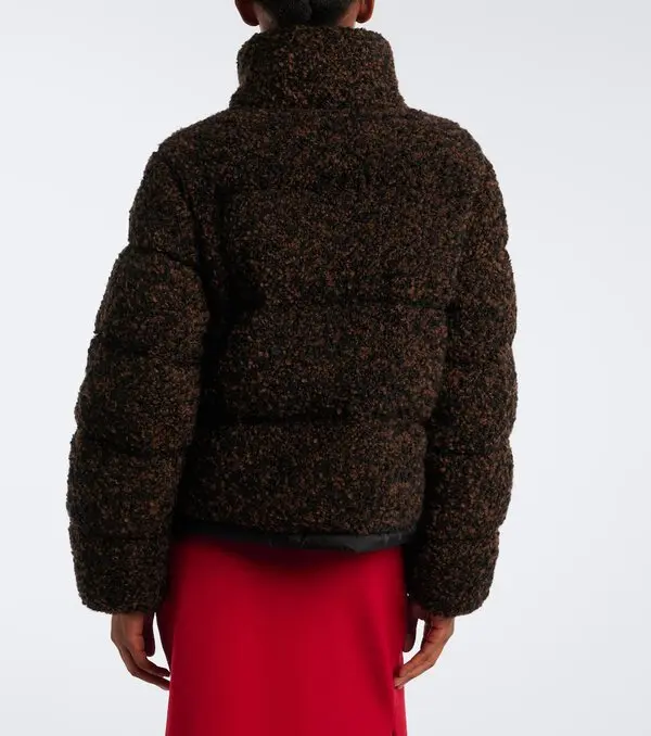 Moncler Trascendance Bouclé Down Jacket - Brown