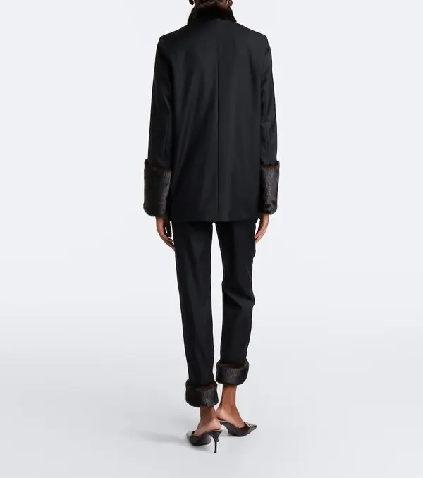 Loulou De Saison Haden Cropped Virgin Wool Slim Pants
