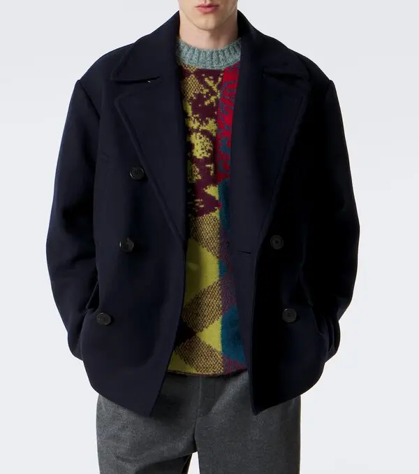 Dries Van Noten Double-breasted Wool-blend Jacket