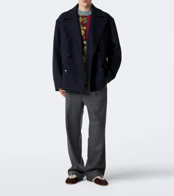 Dries Van Noten Double-breasted Wool-blend Jacket