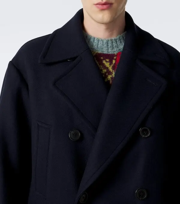 Dries Van Noten Double-breasted Wool-blend Jacket