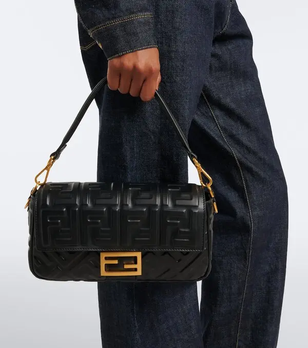 Fendi Baguette® 26424 Medium Leather Shoulder Bag