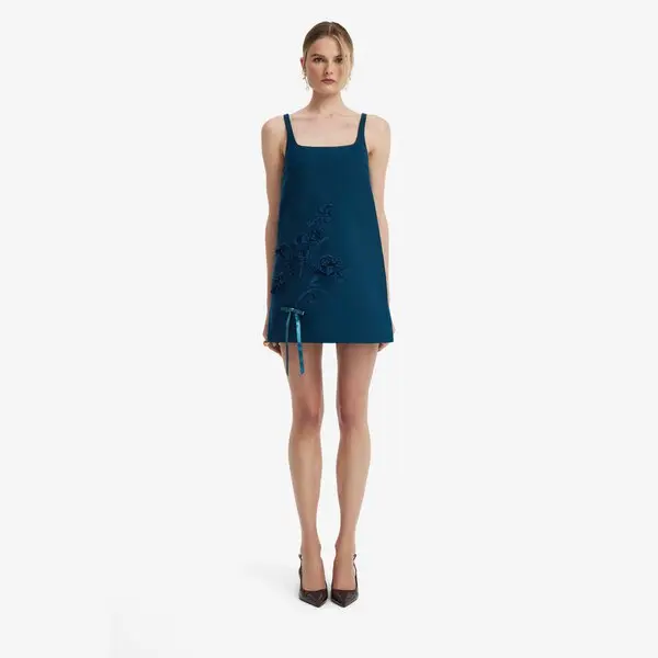 LEO LIN Mila Appliqué Mini Dress