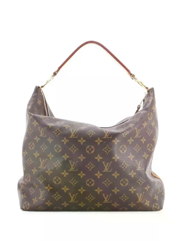 LOUIS VUITTON Sully Handbag Monogram Canvas Mm Hobo Bag - Brown