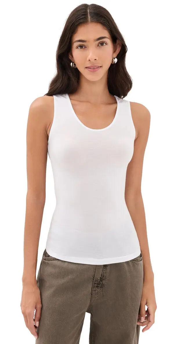 Renggli Scoop Neck Tank - Chalk