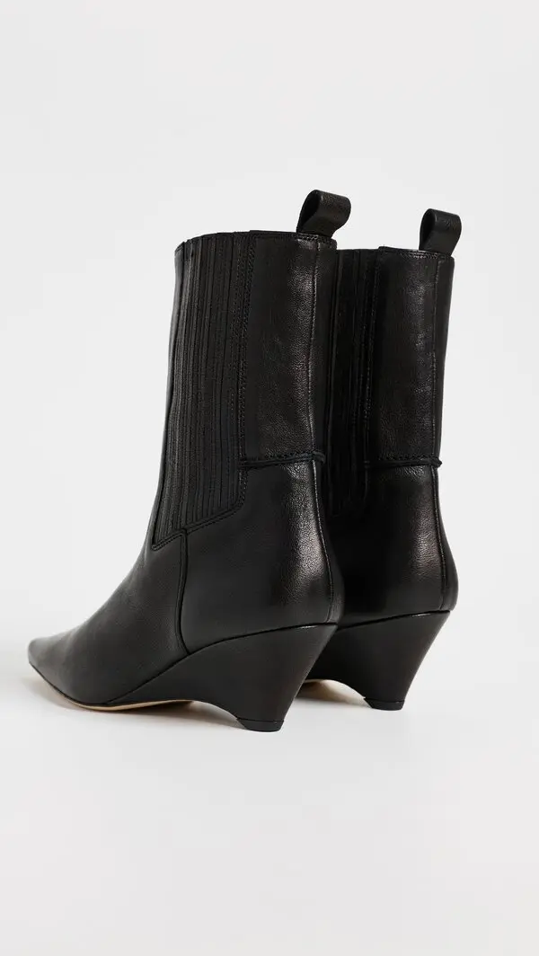 Cinq À Sept Parker Curved Wedge Leather Chelsea Boots