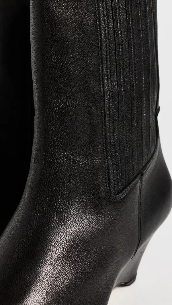 Cinq À Sept Parker Curved Wedge Leather Chelsea Boots