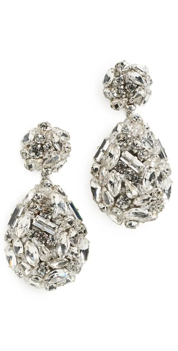 Deepa Gurnani Kim Earrings - Silver