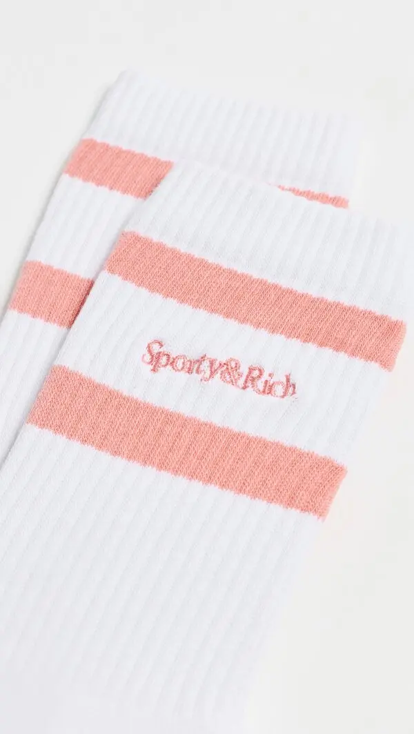 Sporty & Rich Serif Logo Socks