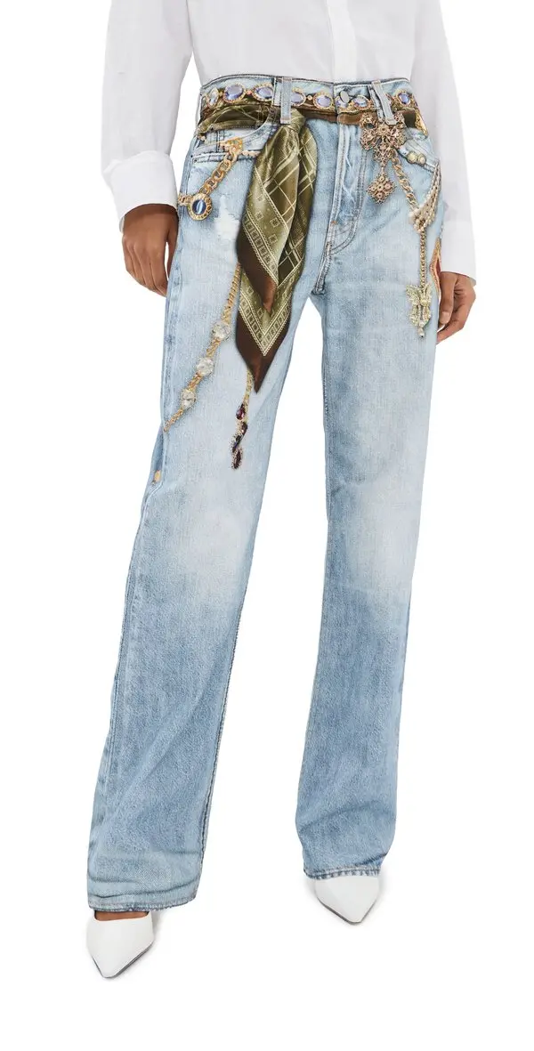 Acne Studios Denim Trousers - Light Blue