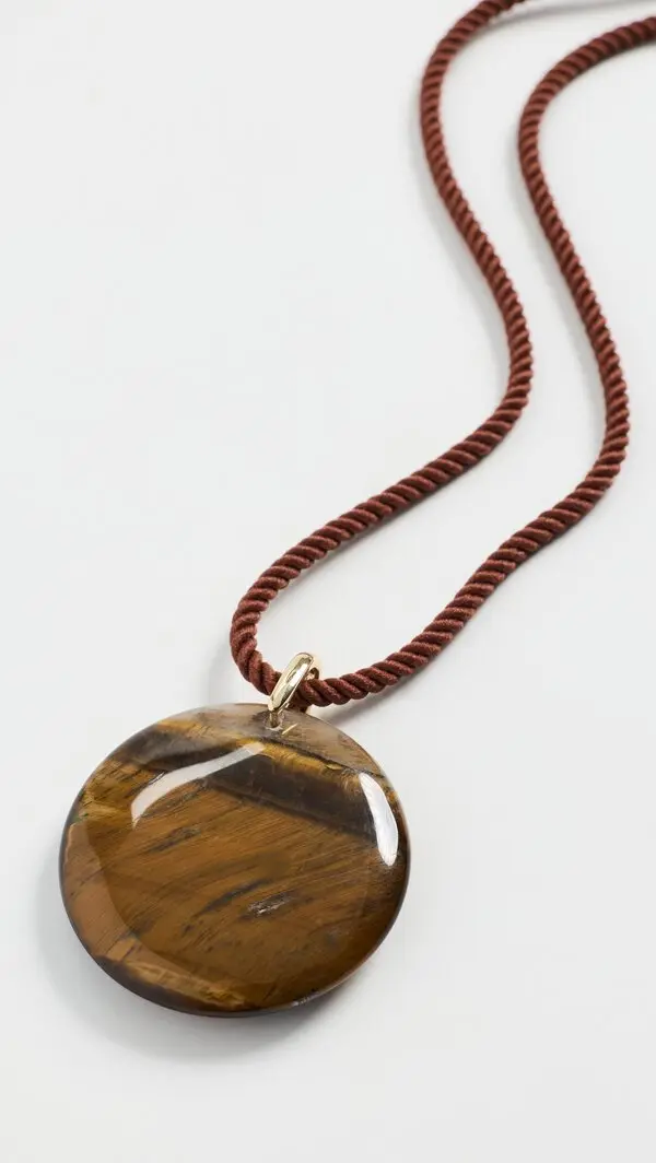 ADINA EDEN Natural Stone Twisted Rope Necklace