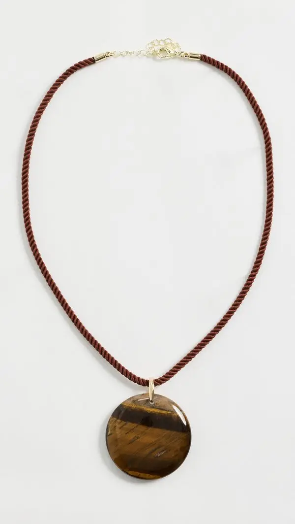 ADINA EDEN Natural Stone Twisted Rope Necklace