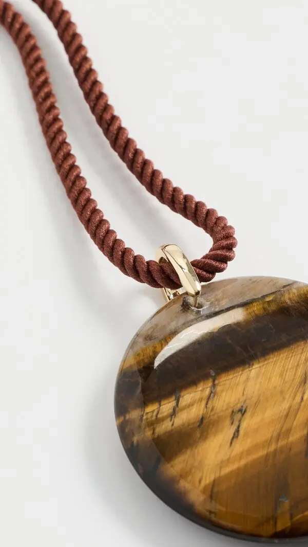 ADINA EDEN Natural Stone Twisted Rope Necklace