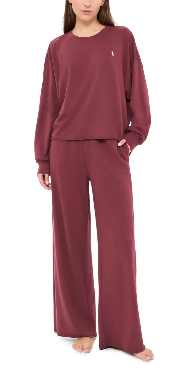 Polo Ralph Lauren Crew Neck/wide Leg Pants Set