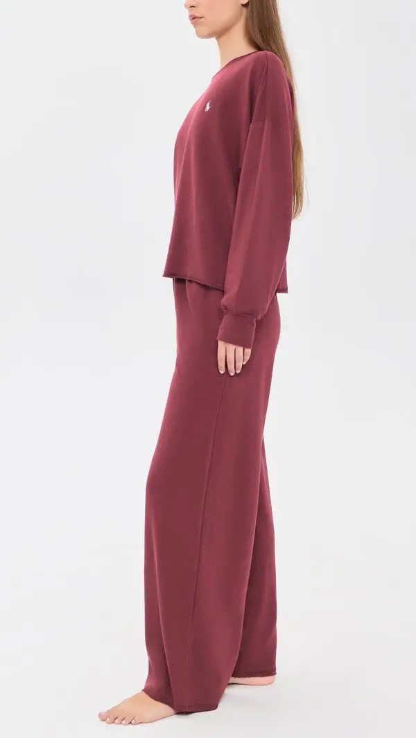 Polo Ralph Lauren Crew Neck/wide Leg Pants Set