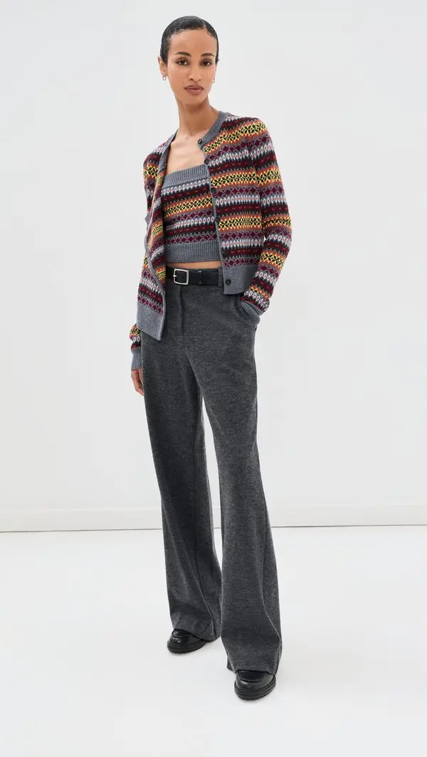 Monse Fair Isle Cascade Knit Cardigan Set