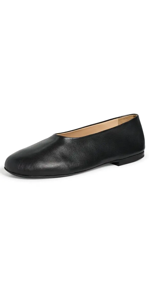 Jenni Kayne Leather Elodie Flats - Black