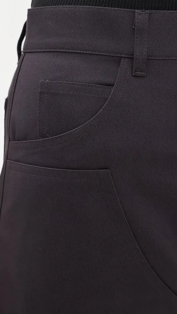 Renggli Cotton Sateen Cargo Skirt - Onyx