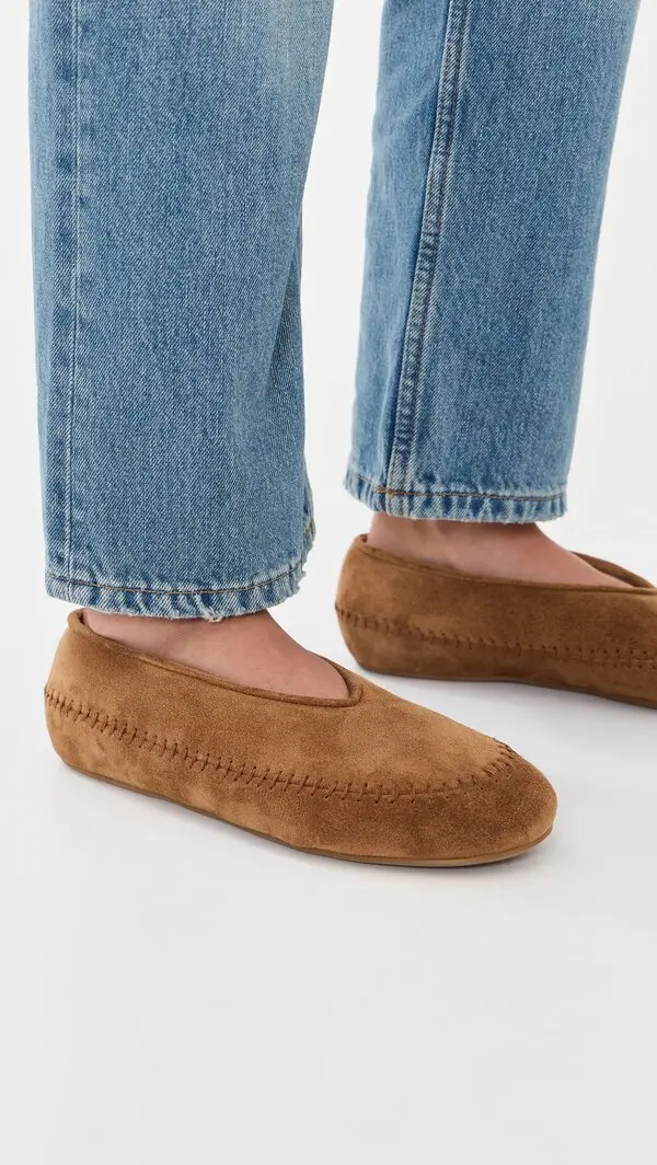 Jenni Kayne Shearling Bare Flats