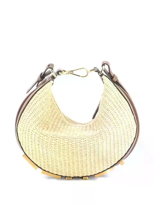 Fendi Fendigraphy Bag Raffia Mini Crossbody Bag - Neutrals